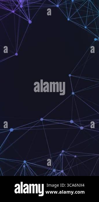 Colorful points and lines connect on a dark background, creating a ...