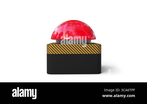big red button press animation Stock Video Footage - Alamy