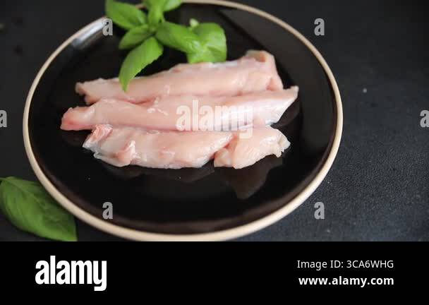Rabbit raw meat fillet dietary fresh delicious gourmet food background ...