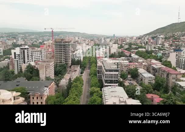 Tbilisi, Georgia - may 27, 2025: Aerial Vake district in Tbilisi old ...