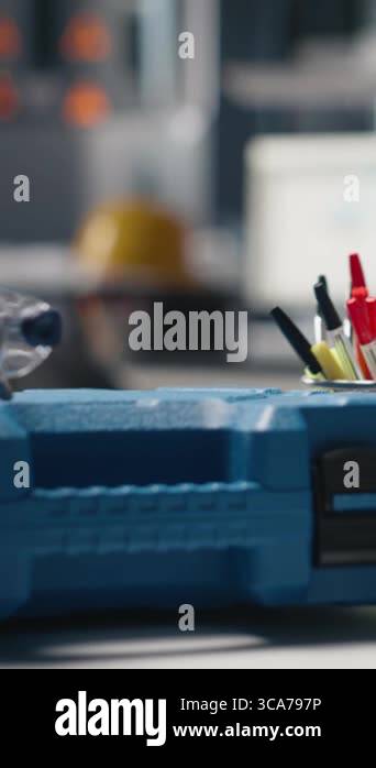 Vertical Video High tech solar cell manufacturing process with empty ...