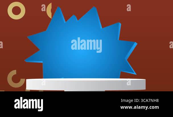 Mockup product display animation, cylinder pedestal podium. Stage ...