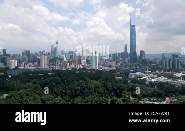 Cityscape Aerial View City Above in KL Streets and Buildings. Footage ...
