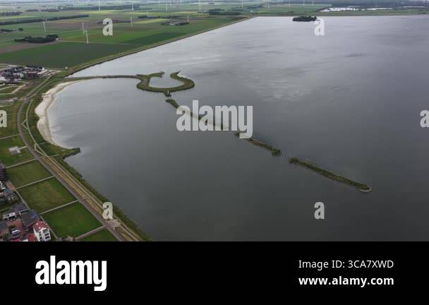 tulip island, small island in the shape of flower, landscape art ...