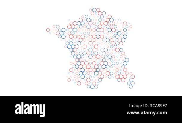 Generative Dot Map Visualization France Stock Video Footage - Alamy