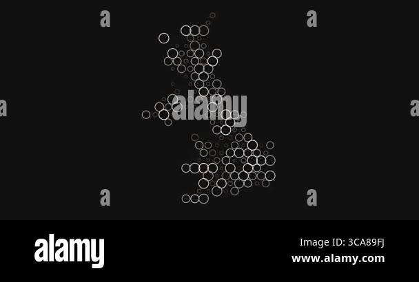 Breathing Dots Form UK Map Animation Stock Video Footage - Alamy