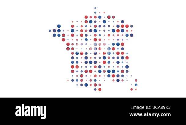 France Dot Matrix Breathing Animation Stock Video Footage - Alamy