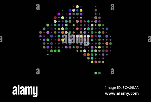 Animated Tech Circle Map of Australia Stock Video Footage - Alamy