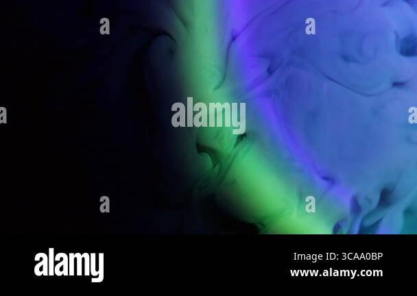 Haze wave. Smoke spectrum. Violet blue green paint color neon pigment ...