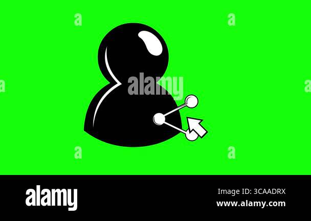 video animation drawing black and white icon click computer cursor ...