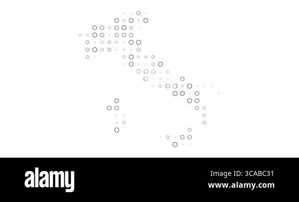 Italy Minimal Dots Motion Map Stock Video Footage - Alamy