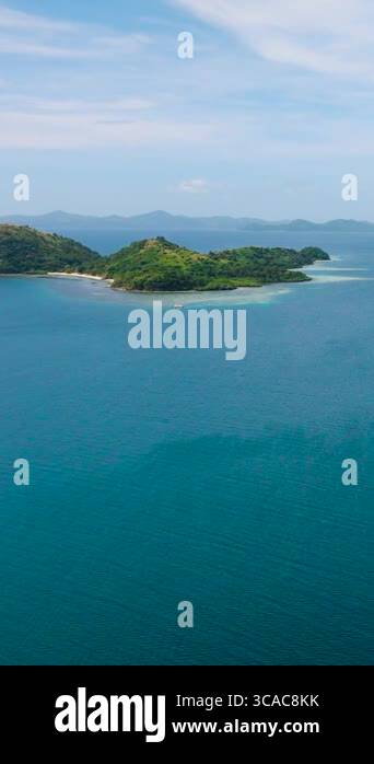 Blue sea and islands with beaches. Dimanglet Island in Coron, Palawan ...