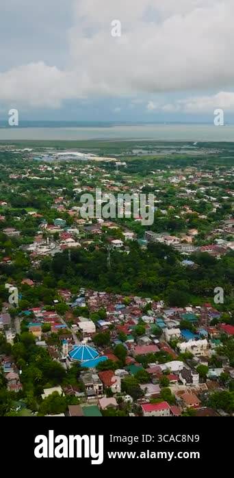 Cityscape: Iloilo City. Beautiful buildings and residential towers ...