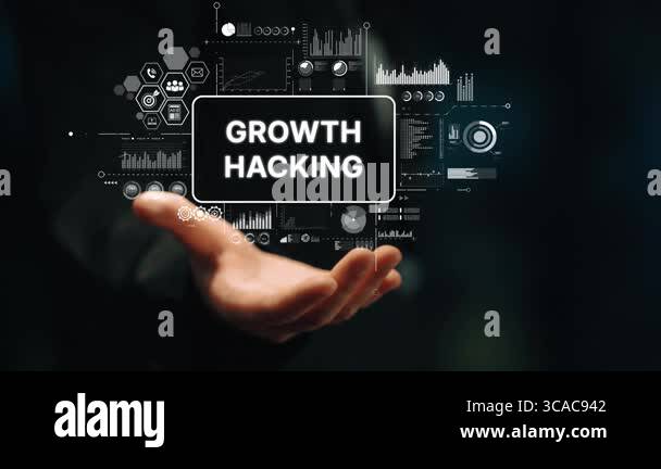 Digital Concept of Growth Hacking with Data Visualization and Business ...