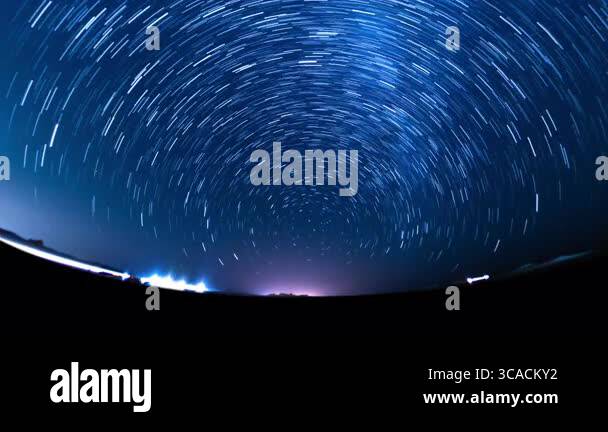 Star Trails of Polaris North Star Fisheye Panorama Astrophotography ...