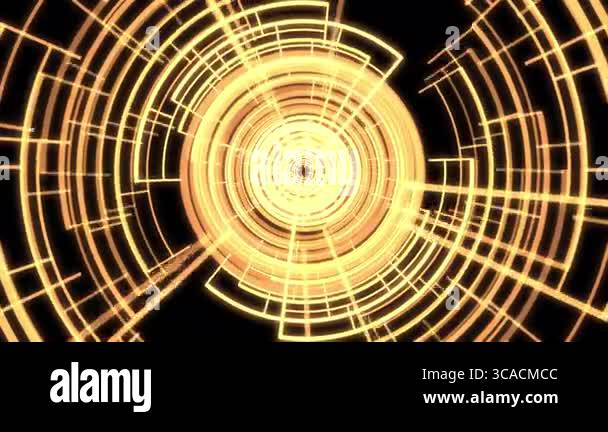 HUD Arc Audio Equalizer A Yellow Large VJ Loop Animation 04 Stock Video ...