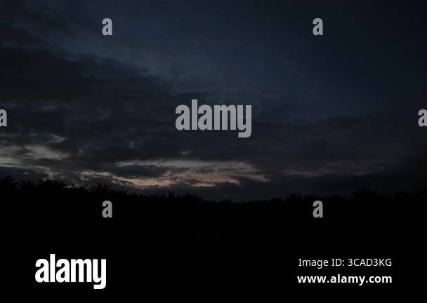 the distance daybreak between night,golden and blue hour sky footage ...