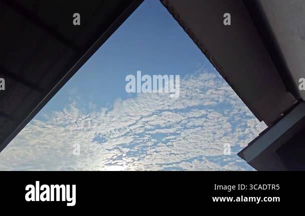 the blue hour sky outside the residential housing area Stock Video ...