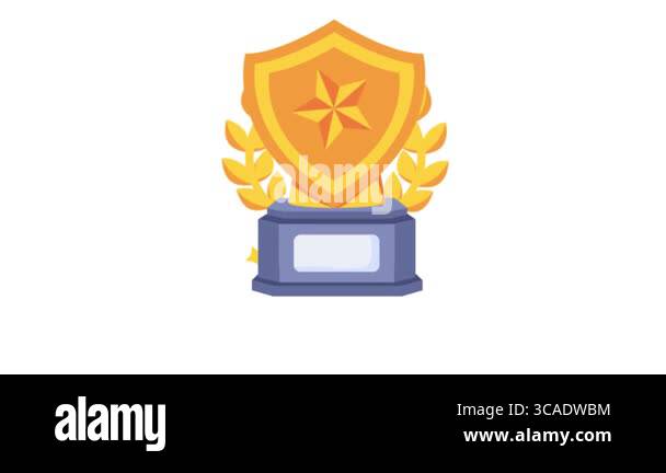 Shield Trophy 2D Flat Animations Stock Video Footage - Alamy