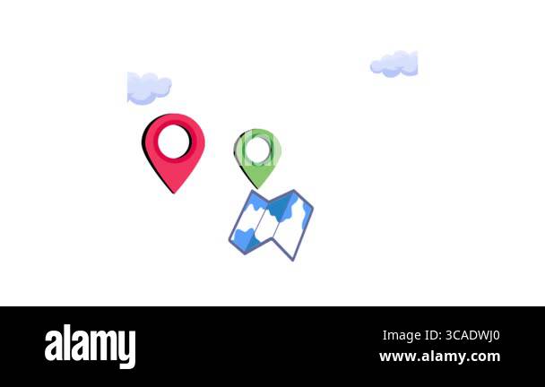Delivery Route 2D Flat Animations Stock Video Footage - Alamy