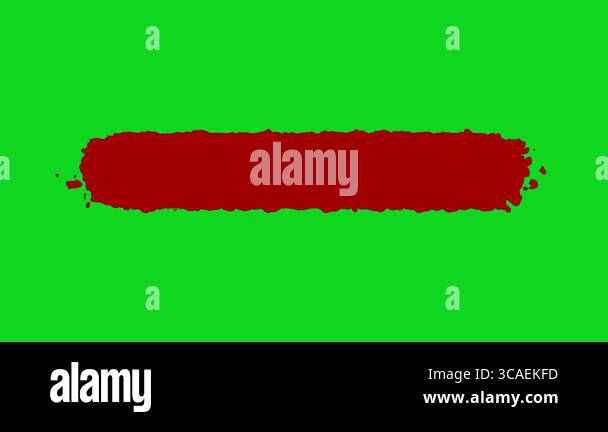 An animated red bar appears and disappears on a green background ...