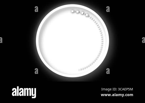 White clock ticking rapidly on black in minimalist style. Clock ticking ...