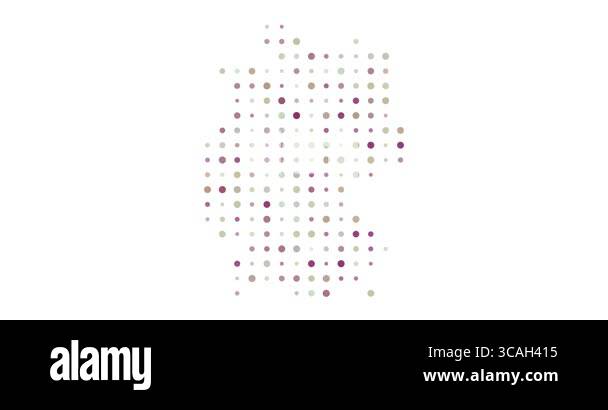Animated Grid of Dots Germany Map Stock Video Footage - Alamy