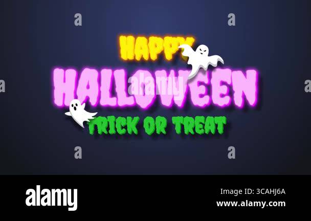 happy halloween trick or track background greeting animated happy ...