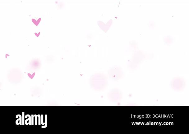 Pink heart love particle overlay on a alpha channel transparent ...