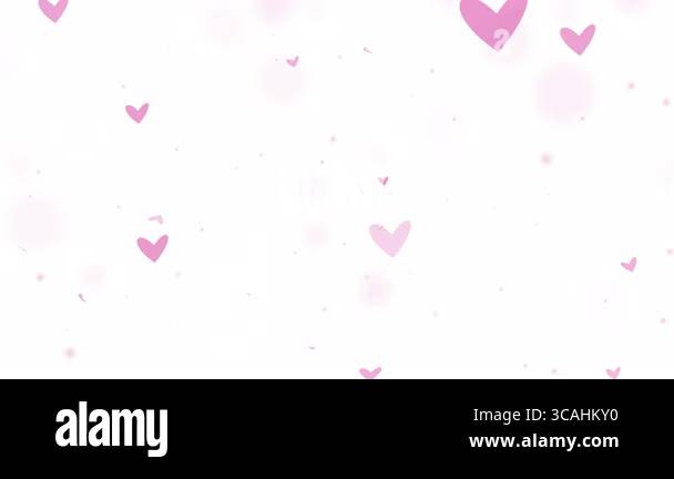 Pink Love Heart Particle overlay blur circles on a Transparent ...