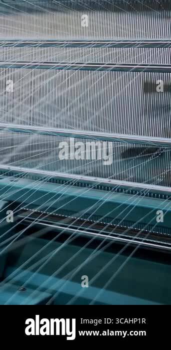 Thread. close-up. abstract drawings made from stretched threads in the ...