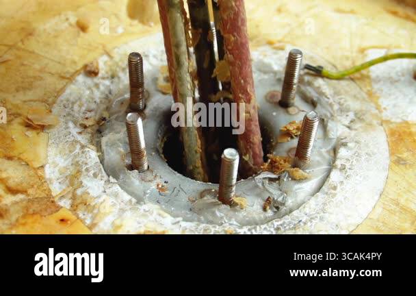 Corrosion and mineral deposits on the heating element of an electric ...