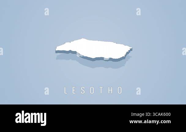 Lesotho country simplified map Stock Videos & Footage - HD and 4K Video ...