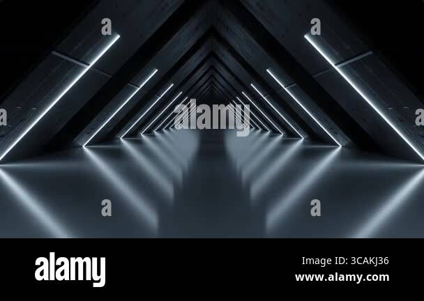 Looping animation futuristic corridor triangular Stock Videos & Footage ...