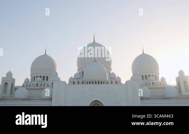 View of Sheikh Zayed Grand Mosque in Abu Dhabi, UAE, one of the largest ...