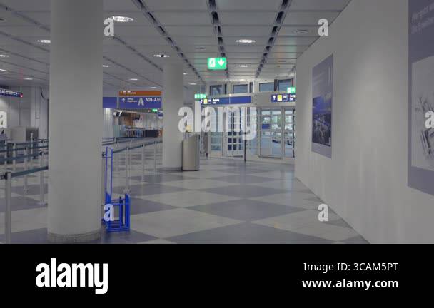 A remarkably spacious airport interior that showcases clear and ...