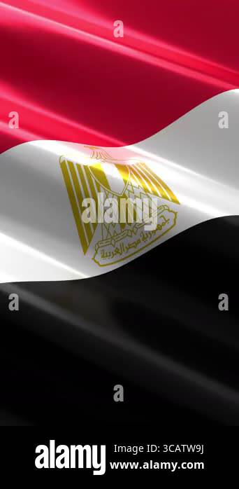Egypt - vertical flag - seamless loop 3D 4k animation (2160 x 3840 px ...