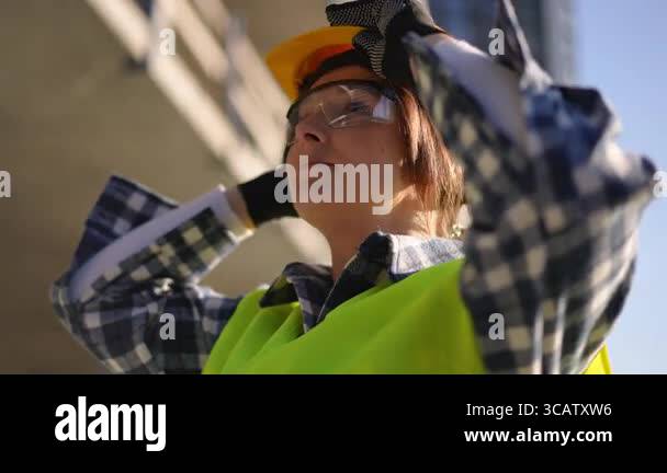 Construction worker equipped safety gear Stock Videos & Footage - HD ...