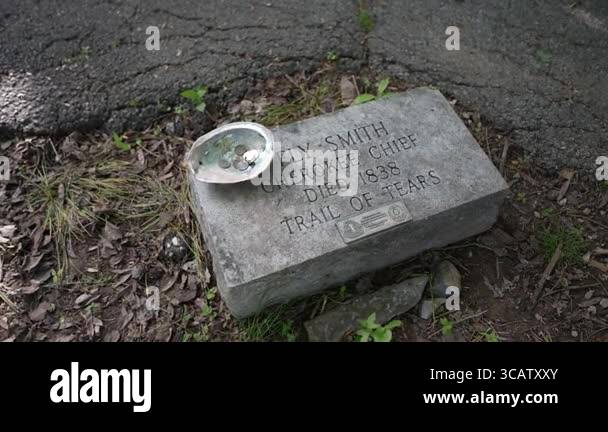 Hopkinsville, KY, USA - 04 26 2025: A memorial stone marks the grave of ...