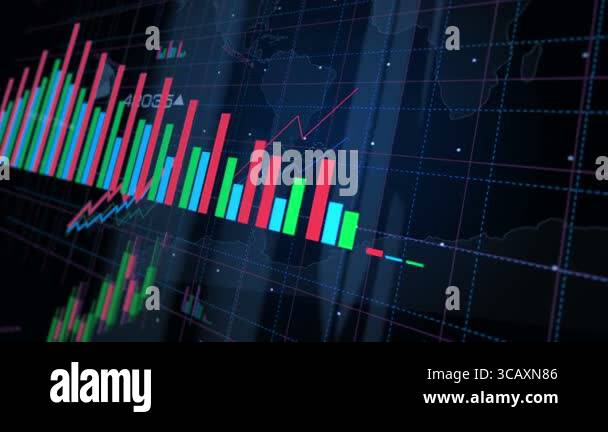 Retail banking money business charts and graphs diagram concept on ...