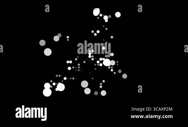 Minimal Generative Dots Shape EU Region Stock Video Footage - Alamy
