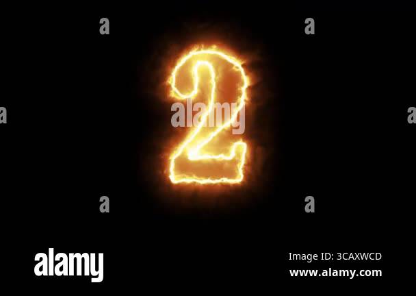 number 2 Color orange Energy Stock Video Footage - Alamy