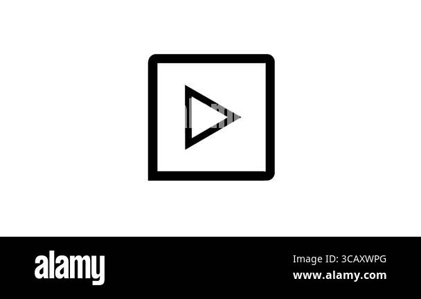 Modern youtube play icon animation for media controls. Glowing youtube ...