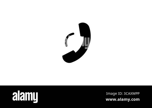 Ringing call symbol animation on clean background.Call icon animation ...