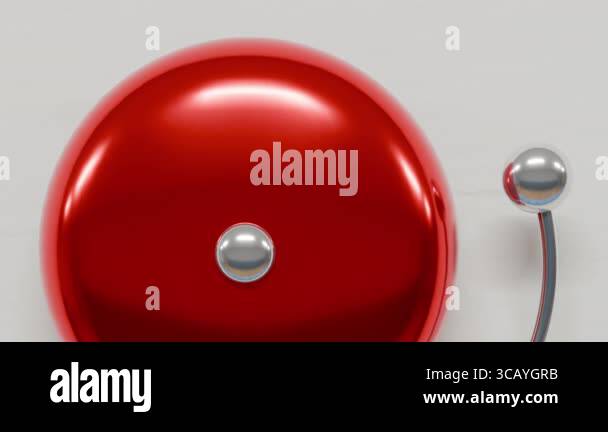 Red school bell rings for back to school . High quality 4k footage ...