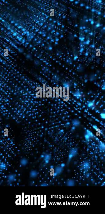 Dynamic blue light dots move and shift, forming captivating patterns ...