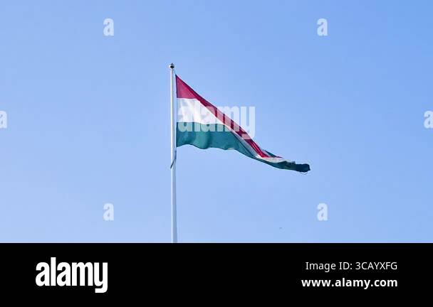 The national flag of Hungary. Horizontal tricolour of red, white and ...