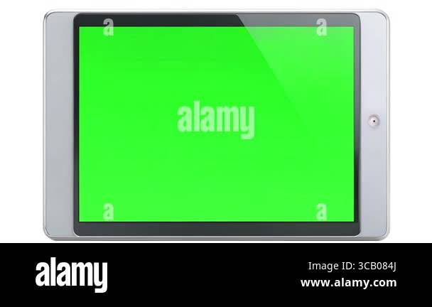 tablet computer on white background Stock Video Footage - Alamy