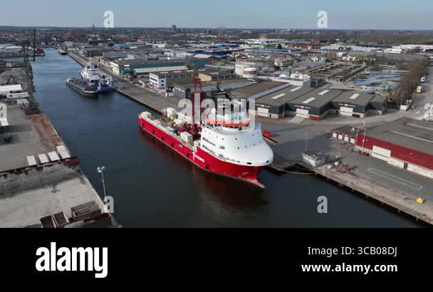 Beverwijk, North Holland, The Netherlands, April 2nd, 2025: Fugro ship ...