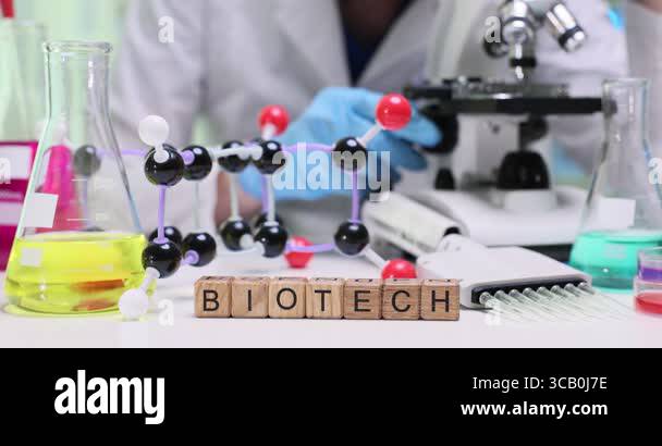 Explore the world of biotechnology innovation in a lab with molecular ...